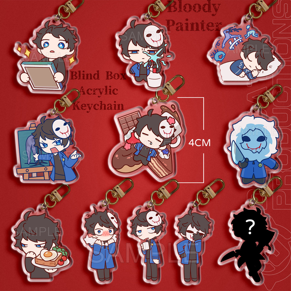Bloody Painter Acrylic Keychains Blind Box (11 Types) – DeluCat ...